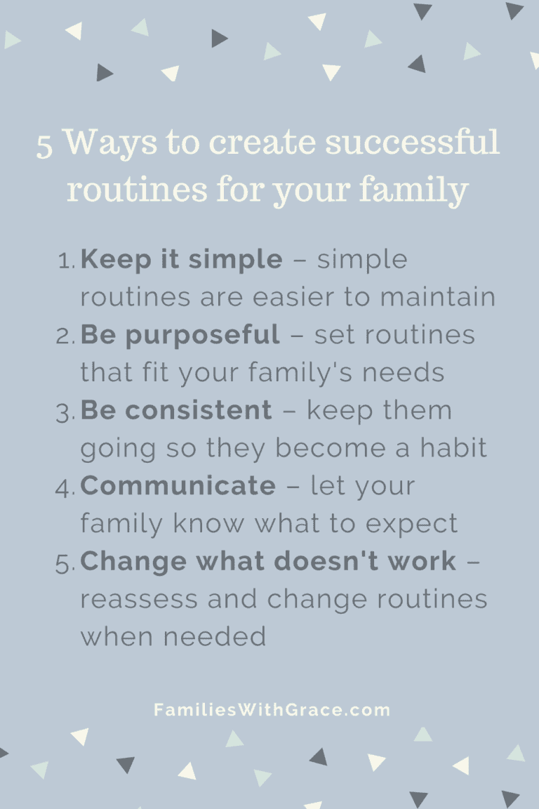 How routines make our family happier - Families With Grace