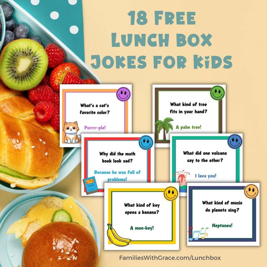 Funny and silly lunch box jokes for kids (Free printable) - Families ...
