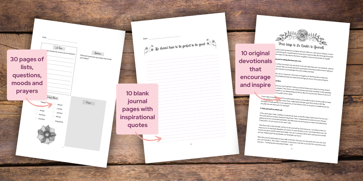 A gratitude and prayer journal for Christian women - Families With Grace