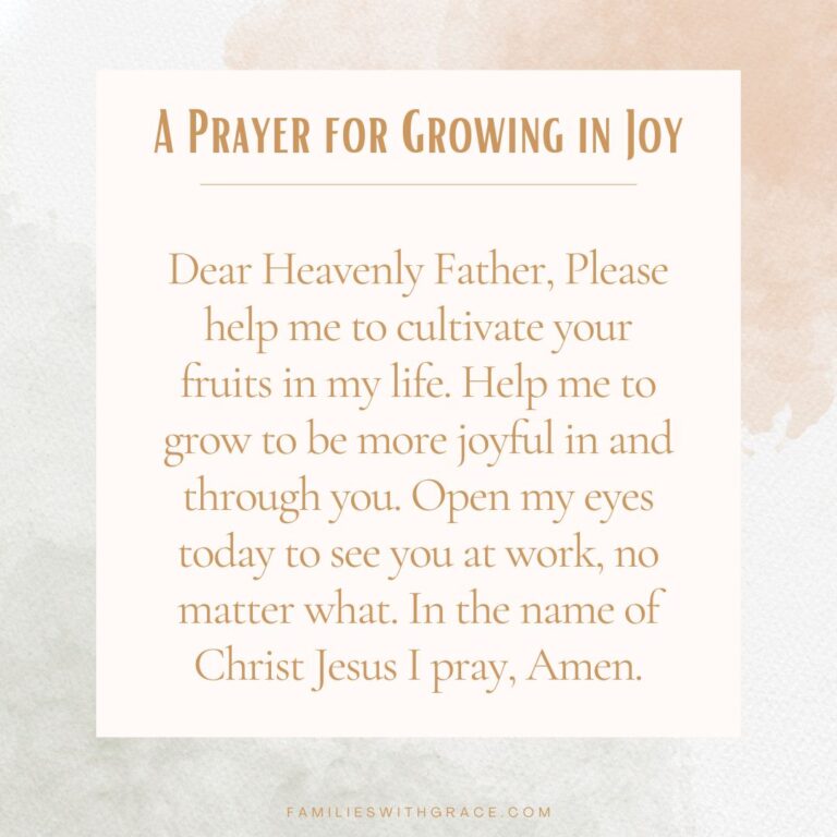 8 Prayers for joy for moms based on the Bible - Families With Grace