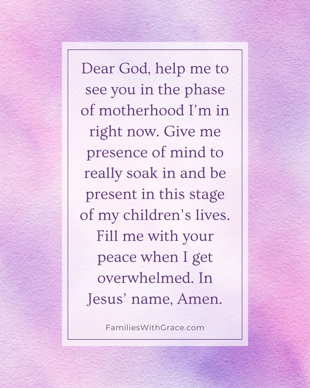 Faith for Christian Moms -- Families with Grace